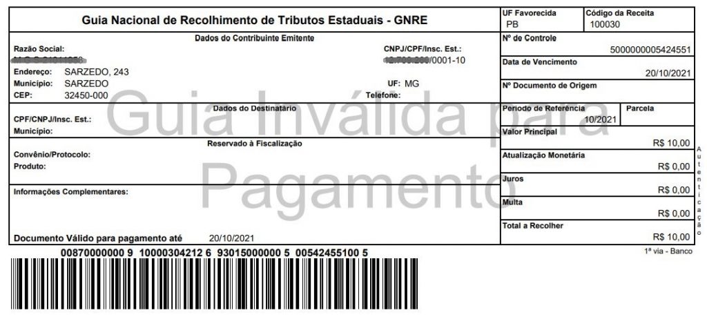 Geração de GNRE diretamente pelo TMS Datamex – Ajuda